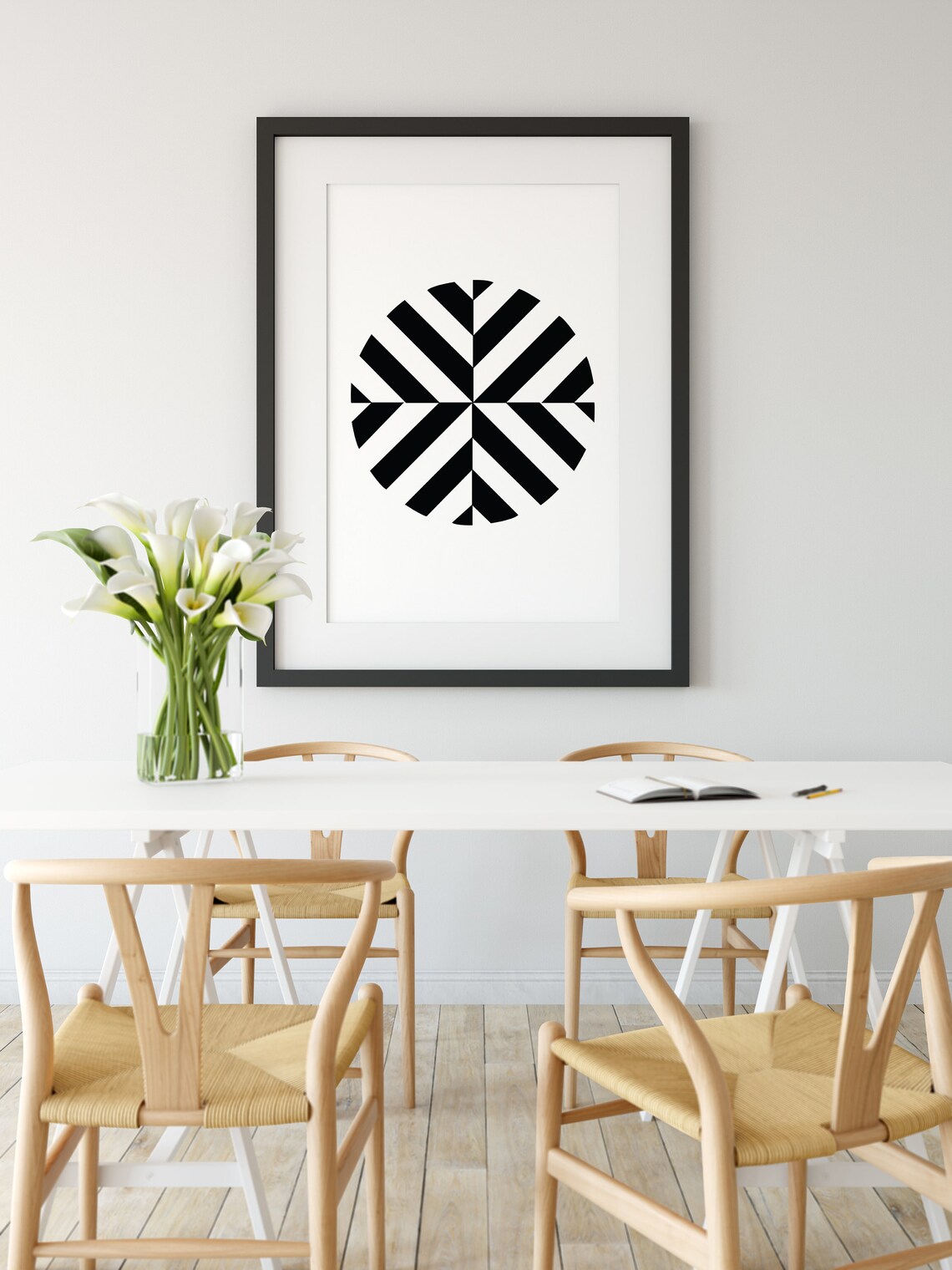 Circular Geometric Printable Wall Art Instant Download - Etsy