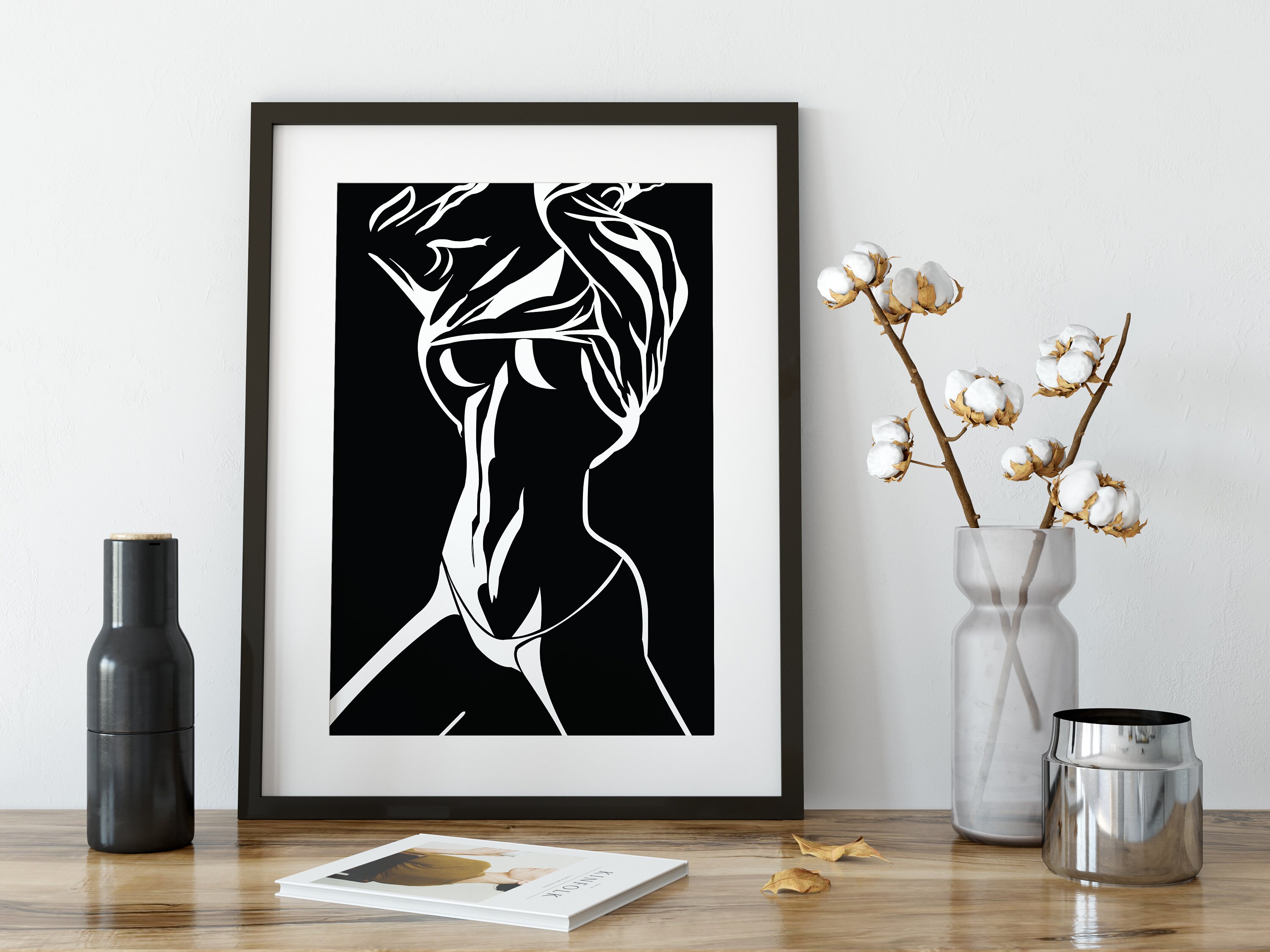 Shadow Female Form Printable Wall Art Instant Download Woman - Etsy UK