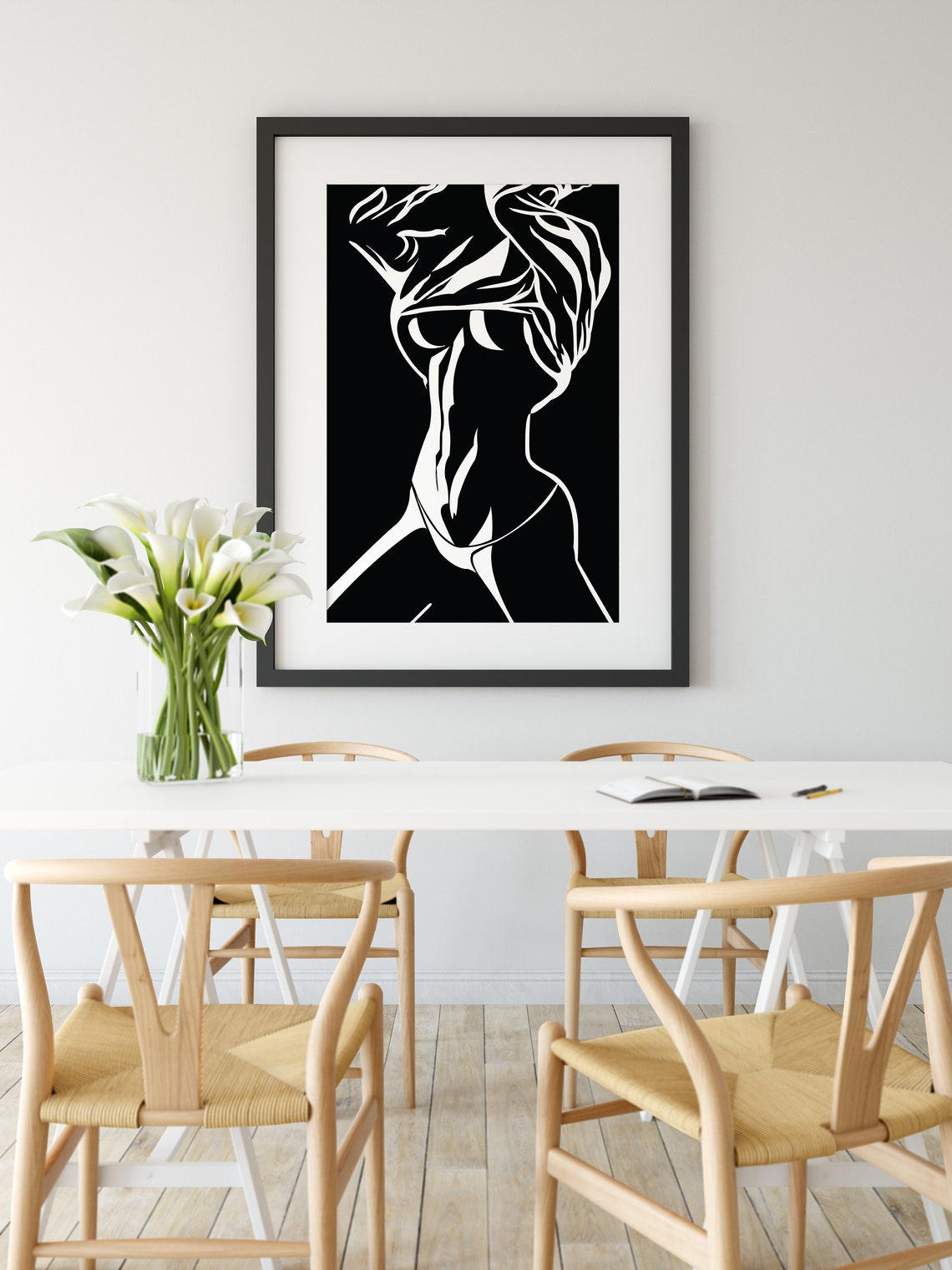 Shadow Female Form Printable Wall Art Instant Download Woman - Etsy UK