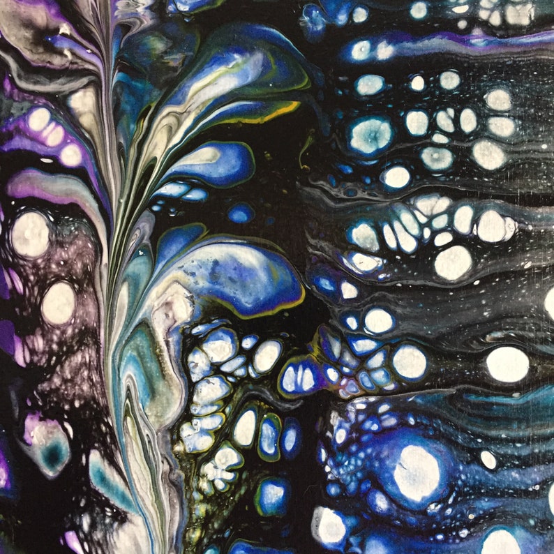 Acrylic Pour Painting on Canvas Fish Fluid Art Original - Etsy
