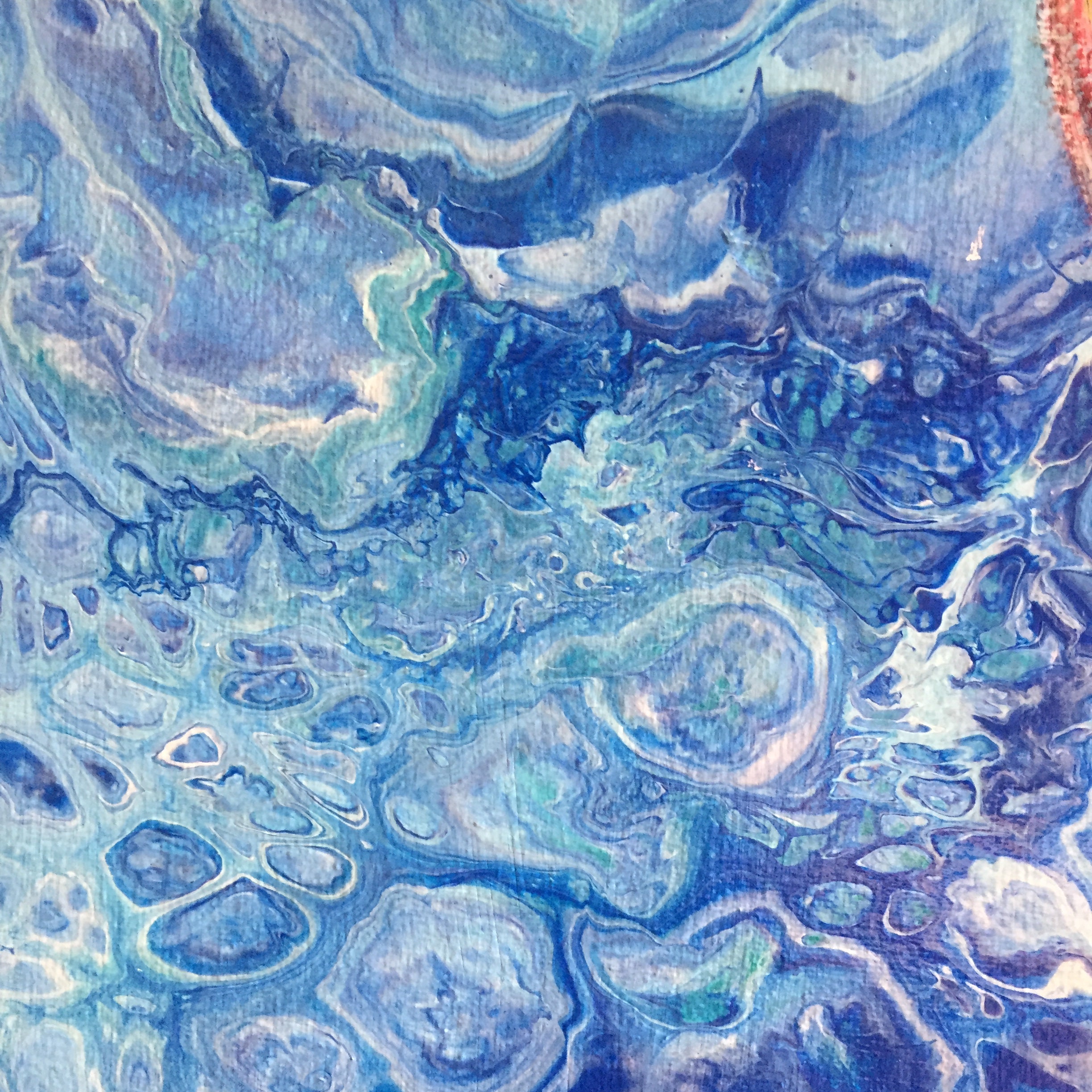 Koi fish art Acrylic pour painting on canvas Fluid art | Etsy