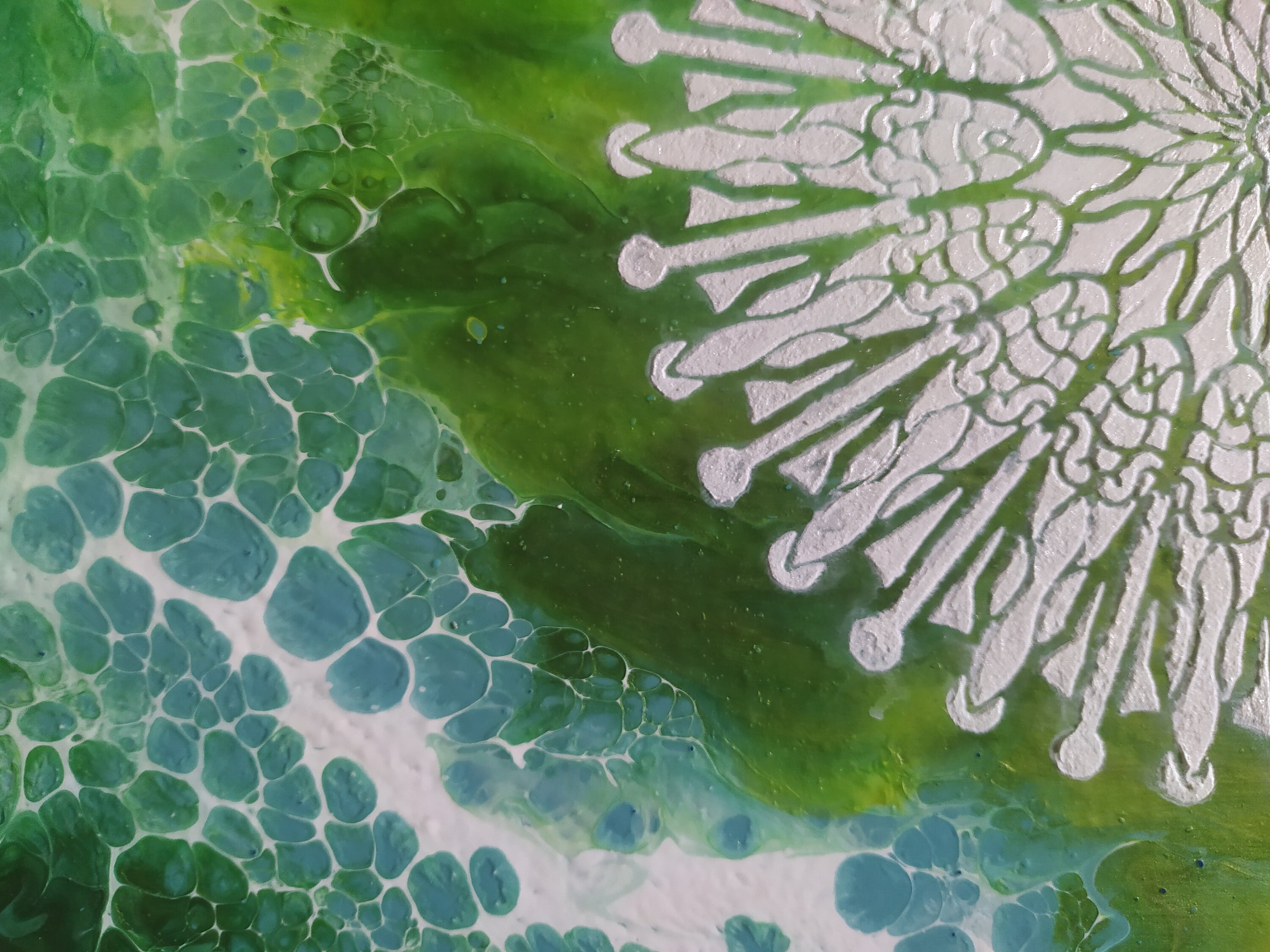 Acrylic Pour Painting on Canvas Fluid Art Mixed Media Texture - Etsy