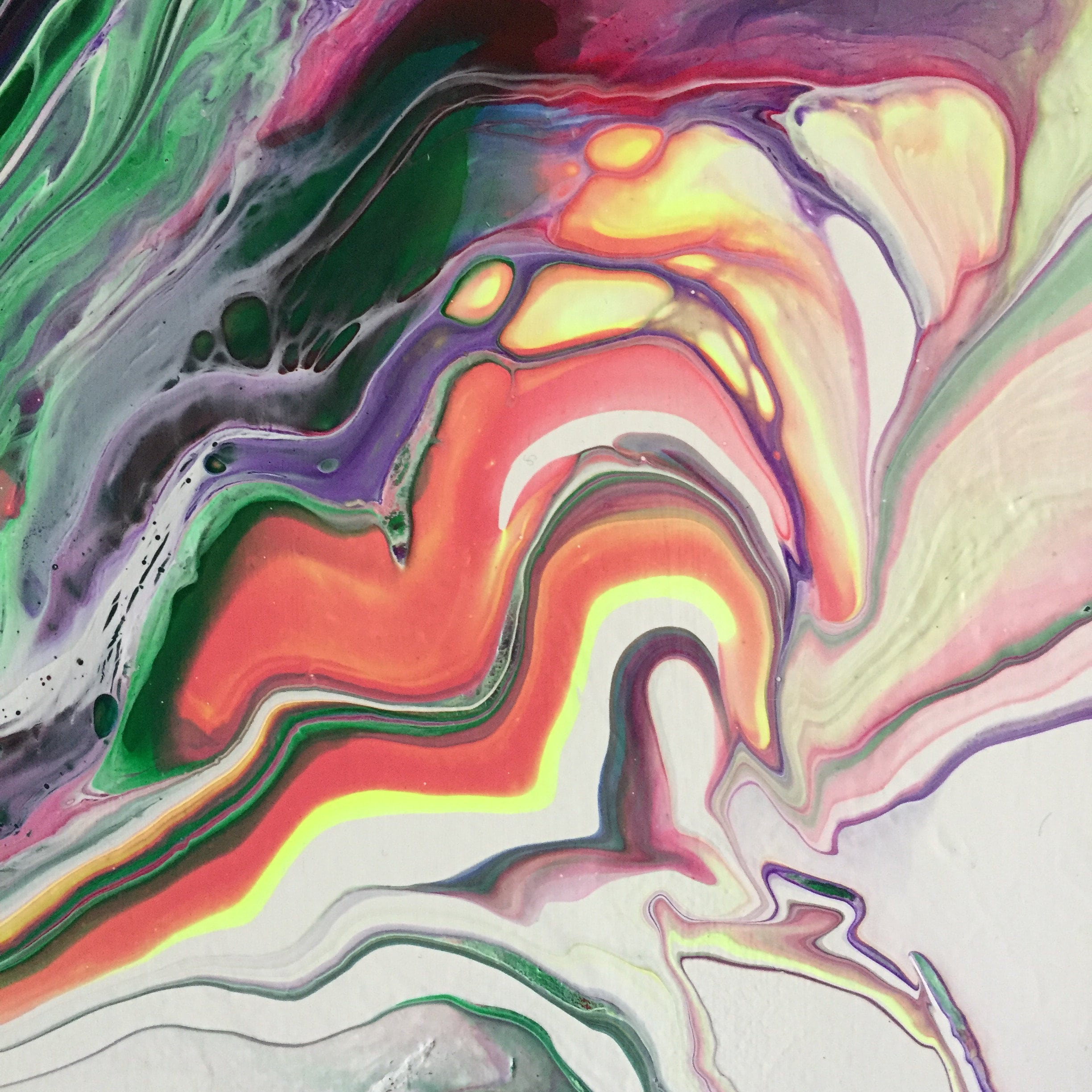 Acrylic Pour Painting on Canvas Fluid Art Pouring Painting Original ...