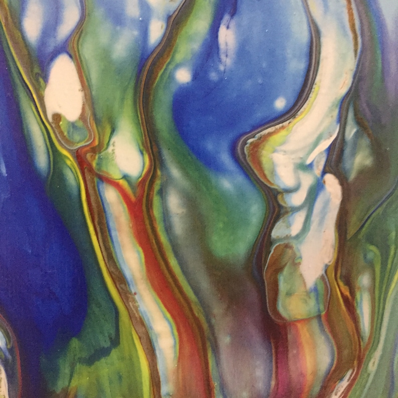 Acrylic Pour Painting on Canvas Flow Art Abstract Art Fluid Art ...