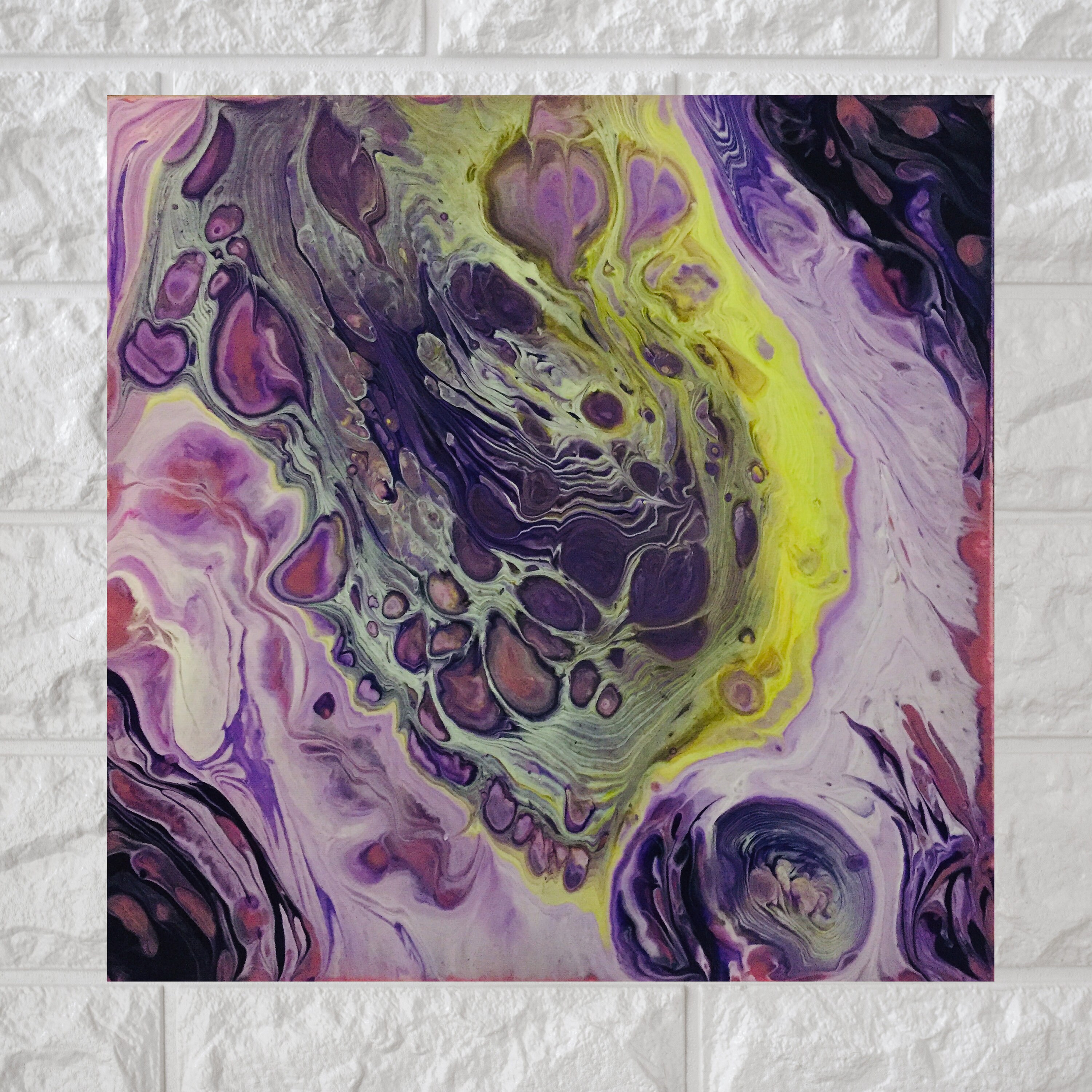 Acrylic Pour Painting on Canvas Fluid Art Pouring Painting Contemporary ...