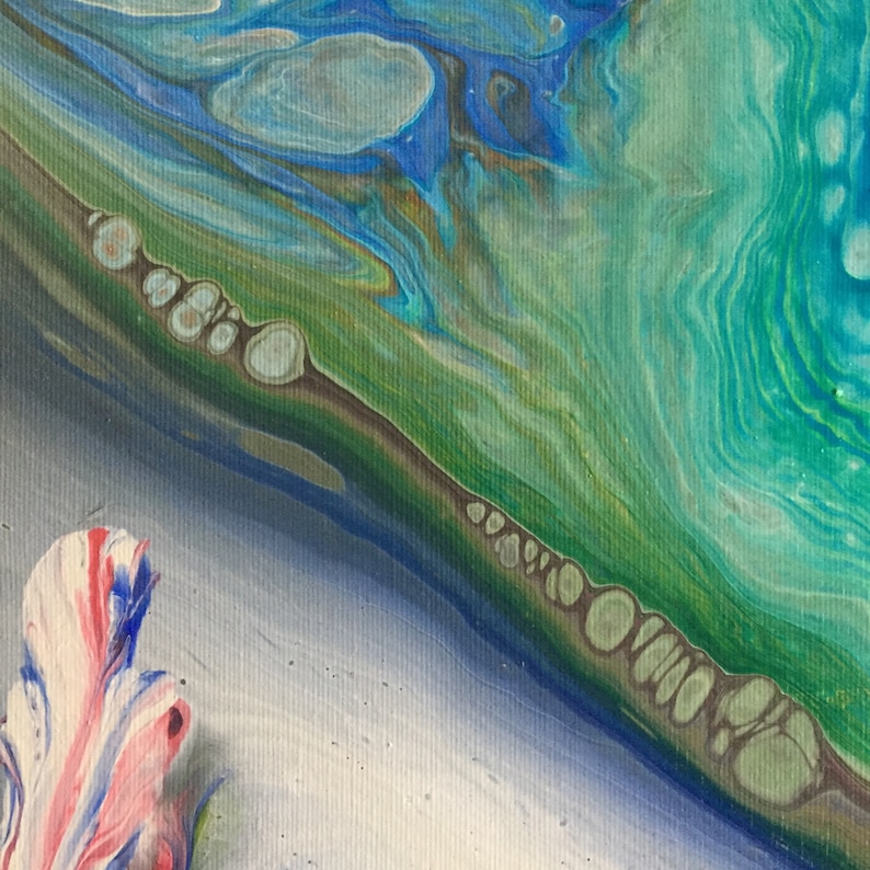 Acrylic Pour Painting on Canvas Abstract Art Original Painting Flow Art ...