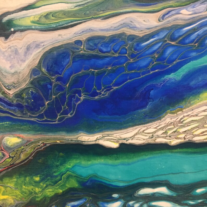 Acrylic Pour Painting on Canvas Flow Art Abstract Art Fluid Art ...