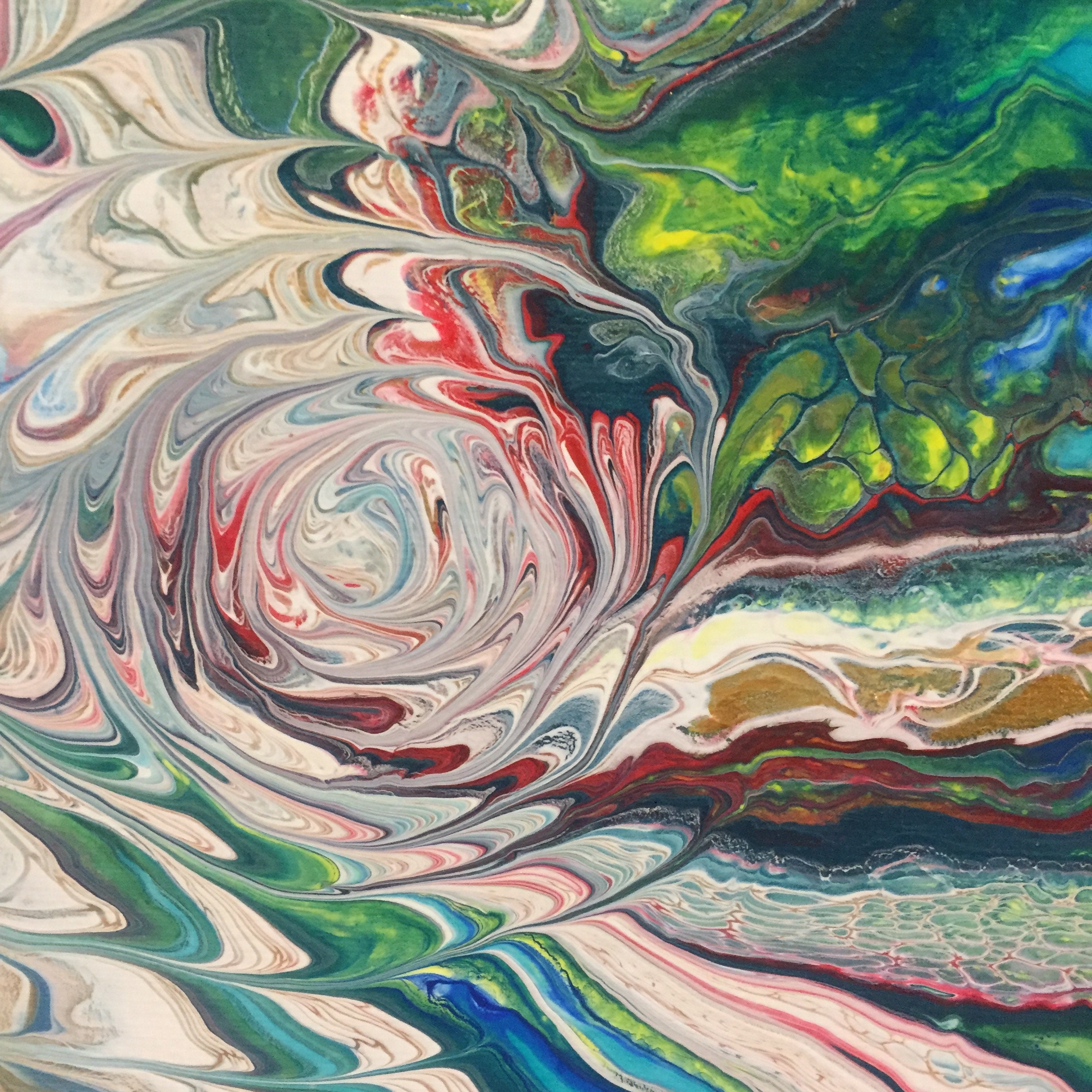 Acrylic Pour Painting on Canvas Flow Art Abstract Art Fluid Art ...