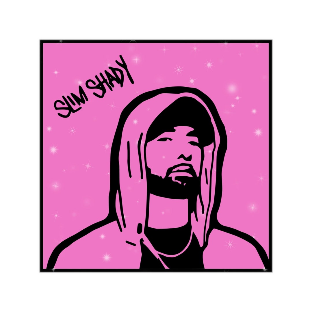 Eminem - Slim Shady Square Vinyl Sticker - Etsy