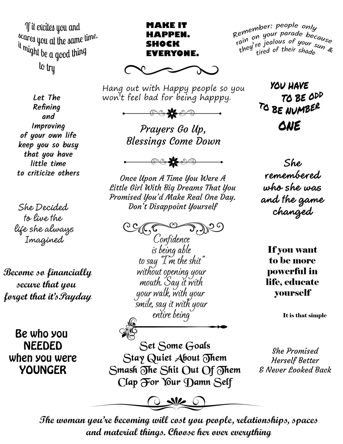 Inspirational Quotes Page - Etsy