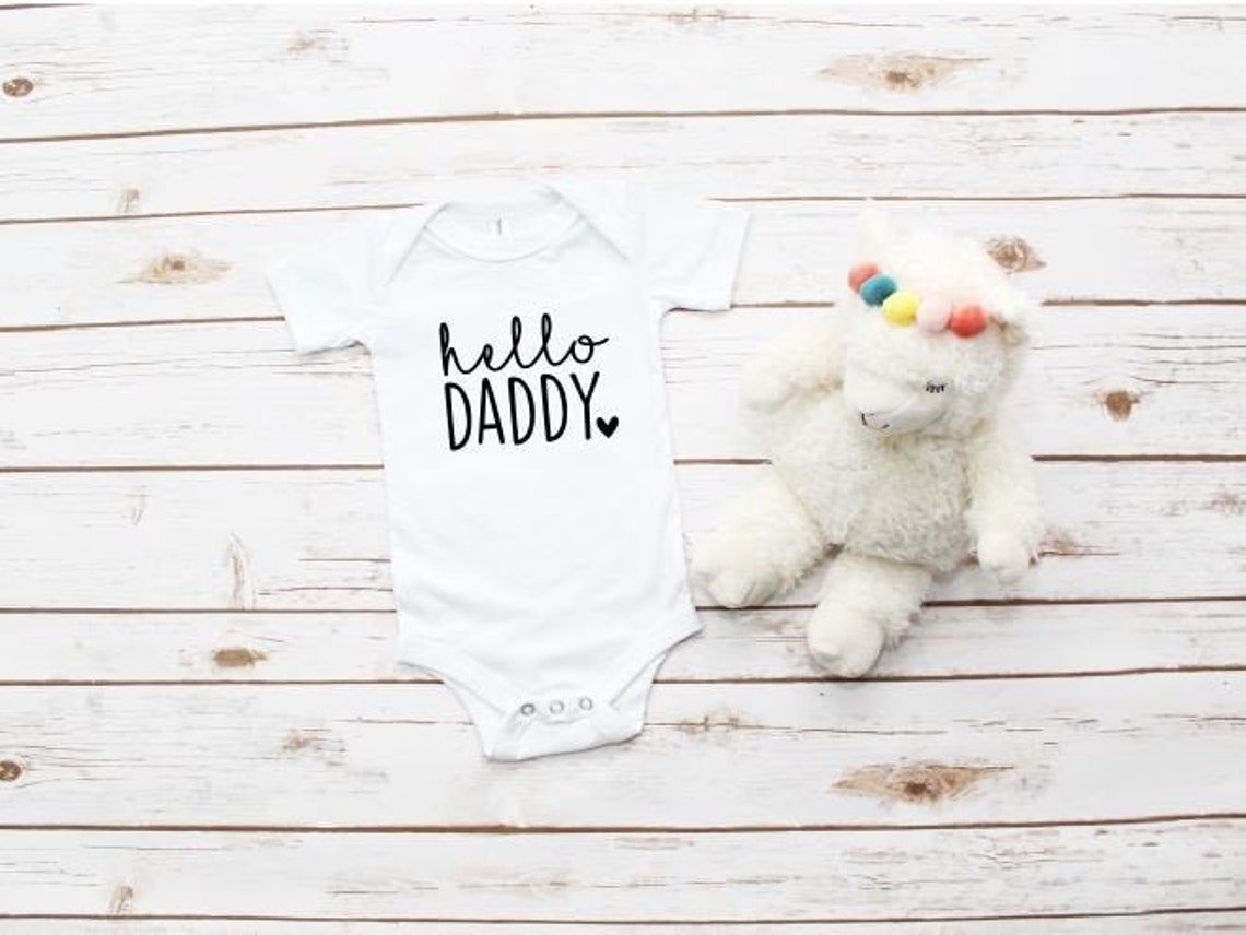 Hello Daddy Onesies® Hi Daddy Onesies® Husband Pregnancy - Etsy