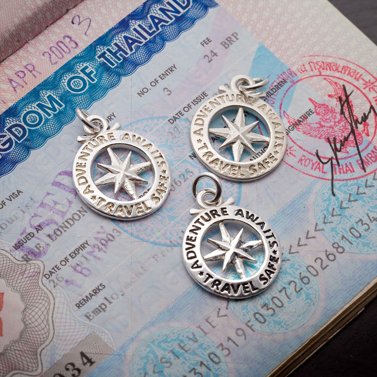 Travel Safe Compass Outline Large Saint Christopher Solid | Etsy