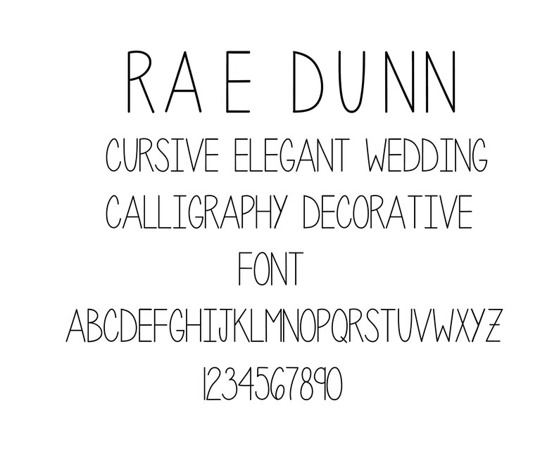 RAE DUNN FONT / Rae Dunn Alphabet / Skinny Farmhouse Alphabet | Etsy