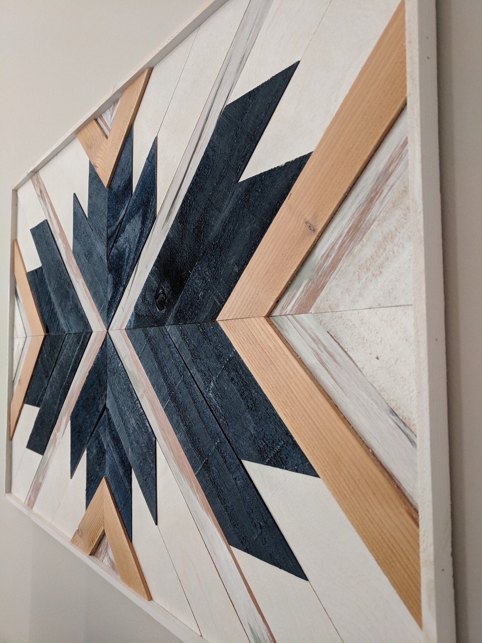 29 X 20 Navy Rustic Pallet Art - Etsy