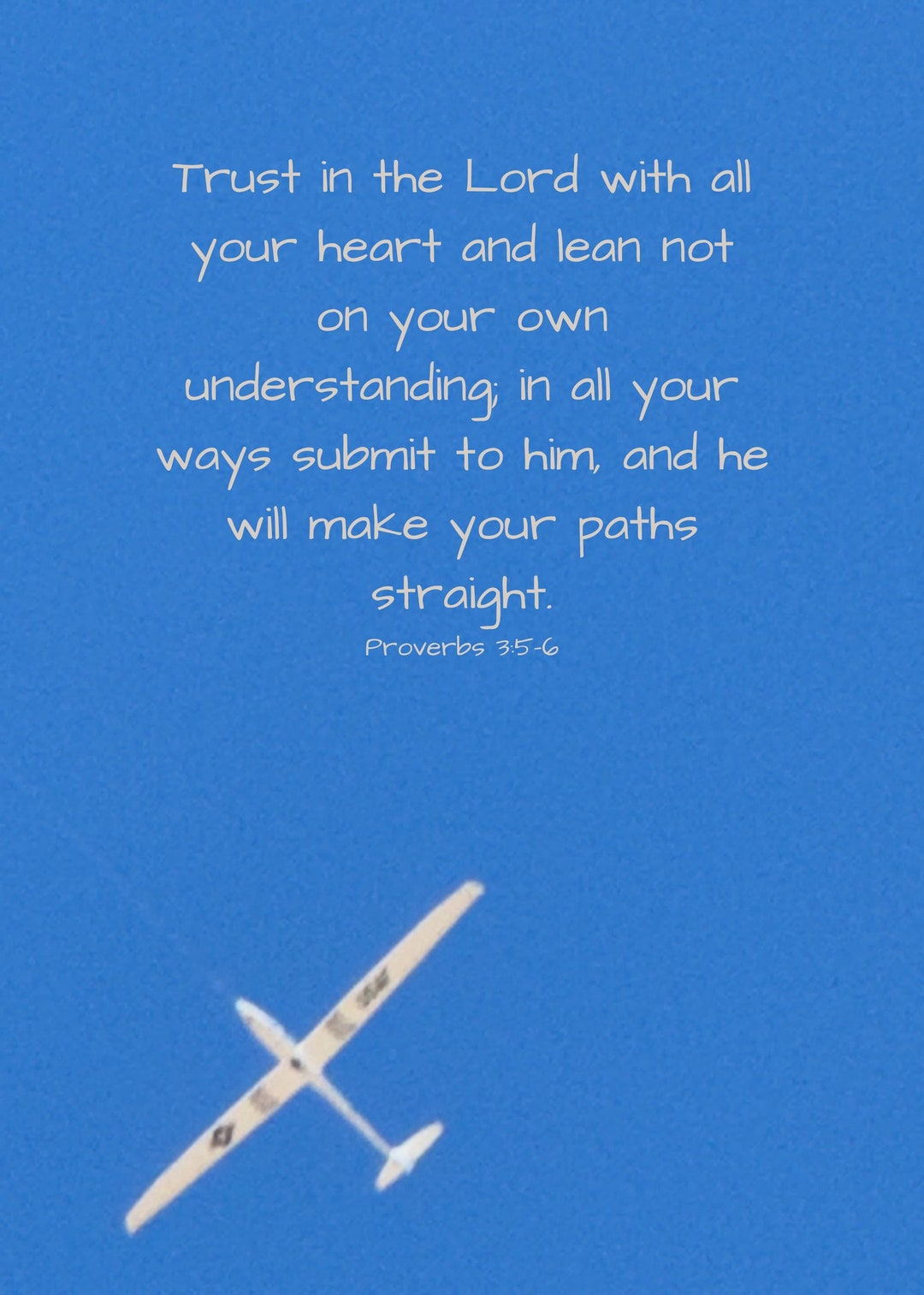 Air Force Cadet Glider Inspirational Digital Print Anywhere Psalms 3:5 ...