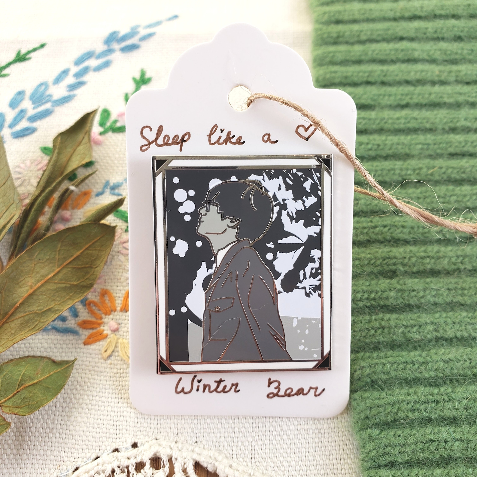 Winter Bear Pin Dappled Light 1.5 Enamel Pin | Etsy