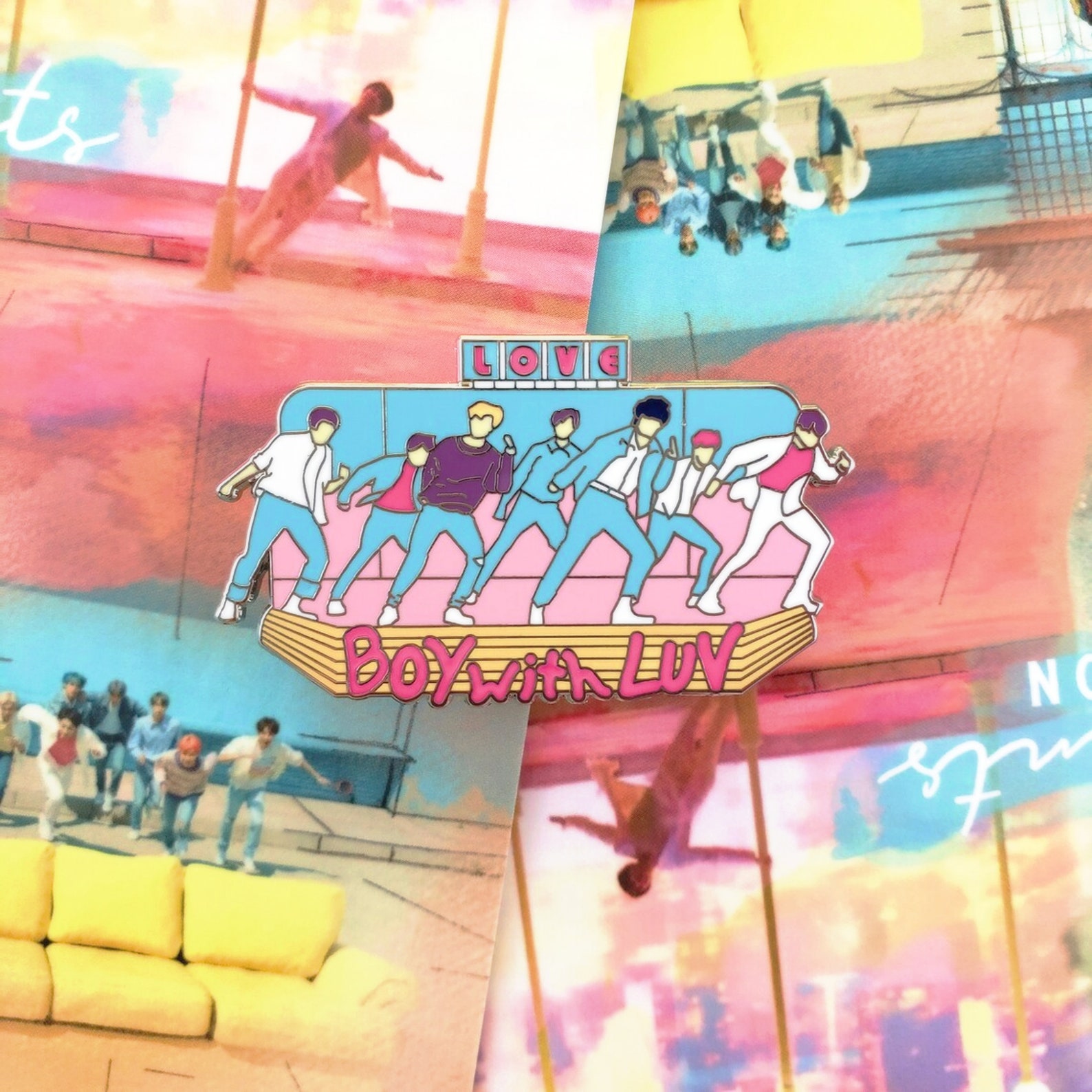 Choreo Set 3 BTS Pins DNA Fake Love Boy With Luv - Etsy
