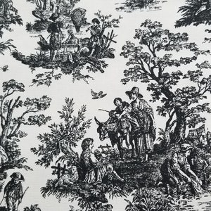 Black and White Rustic Life Toile Fabric 5 Yards 7 Inches - Etsy