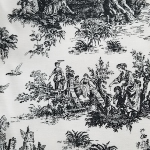 Black and White Rustic Life Toile Fabric 5 Yards 7 Inches - Etsy