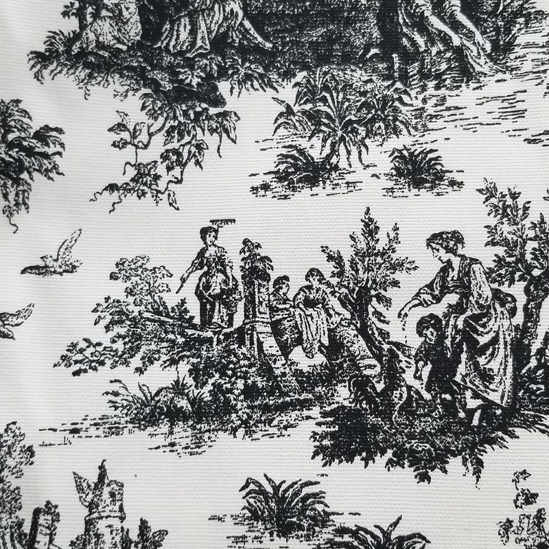Black Toile Fabric - Etsy