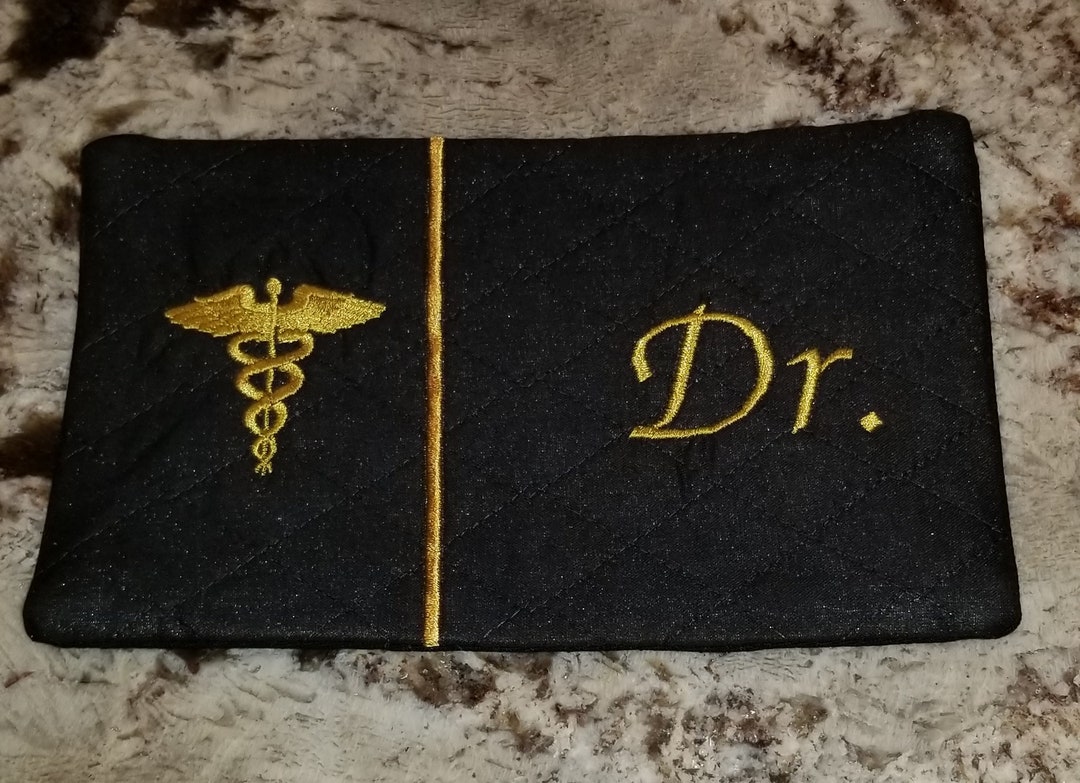 Mug Rug Medical Caduceus Embroidered - Etsy