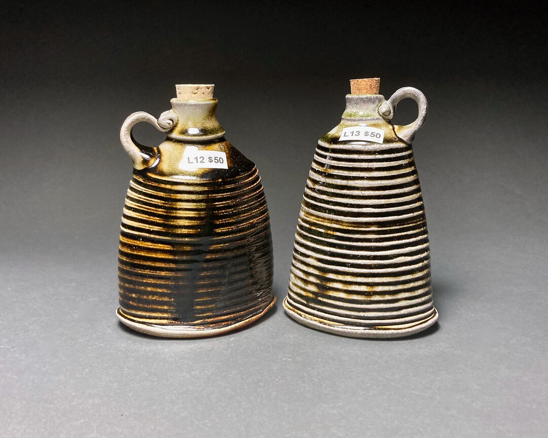 Ribbed Flask, Handmade Ceramic Flask, Unique Gift - Etsy