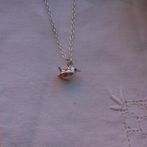 Handmade Sterling Silver Wren Necklace, Bird Jewelry (46cm Chain) - Etsy