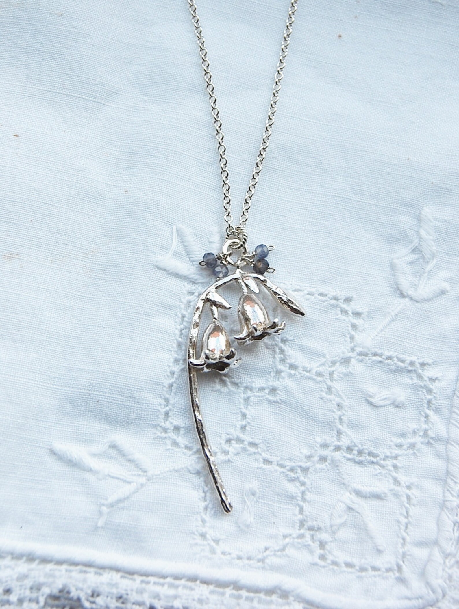 Bluebell Flower Stalk Necklace - Etsy