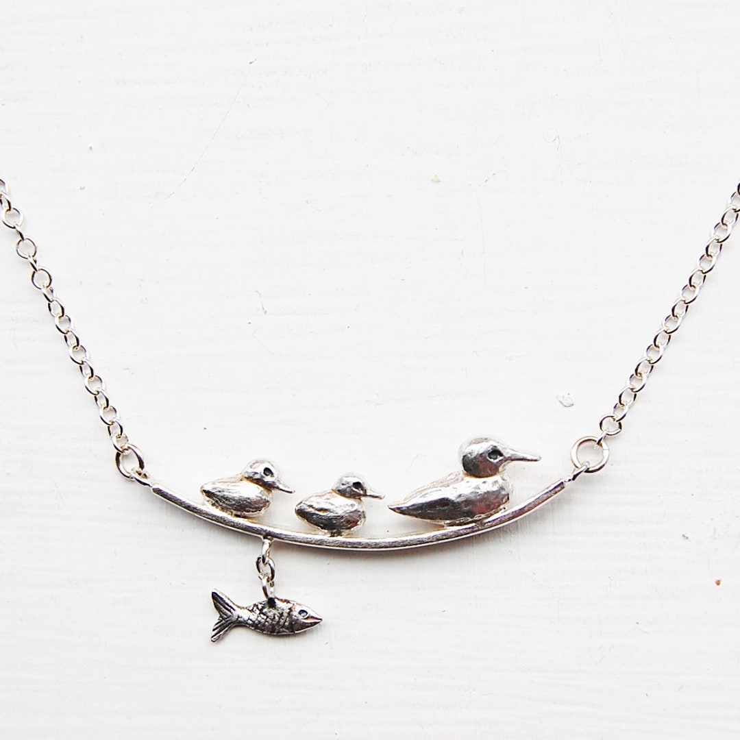 Duck and Ducklings Necklace - Etsy