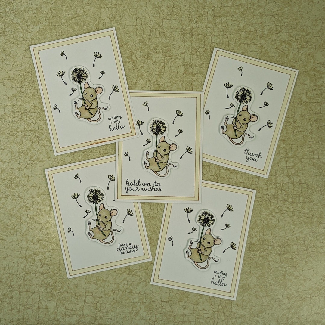 Little Brown Mouse Greeting Card Bundle | Farmhouse Dandelion Fluff ...