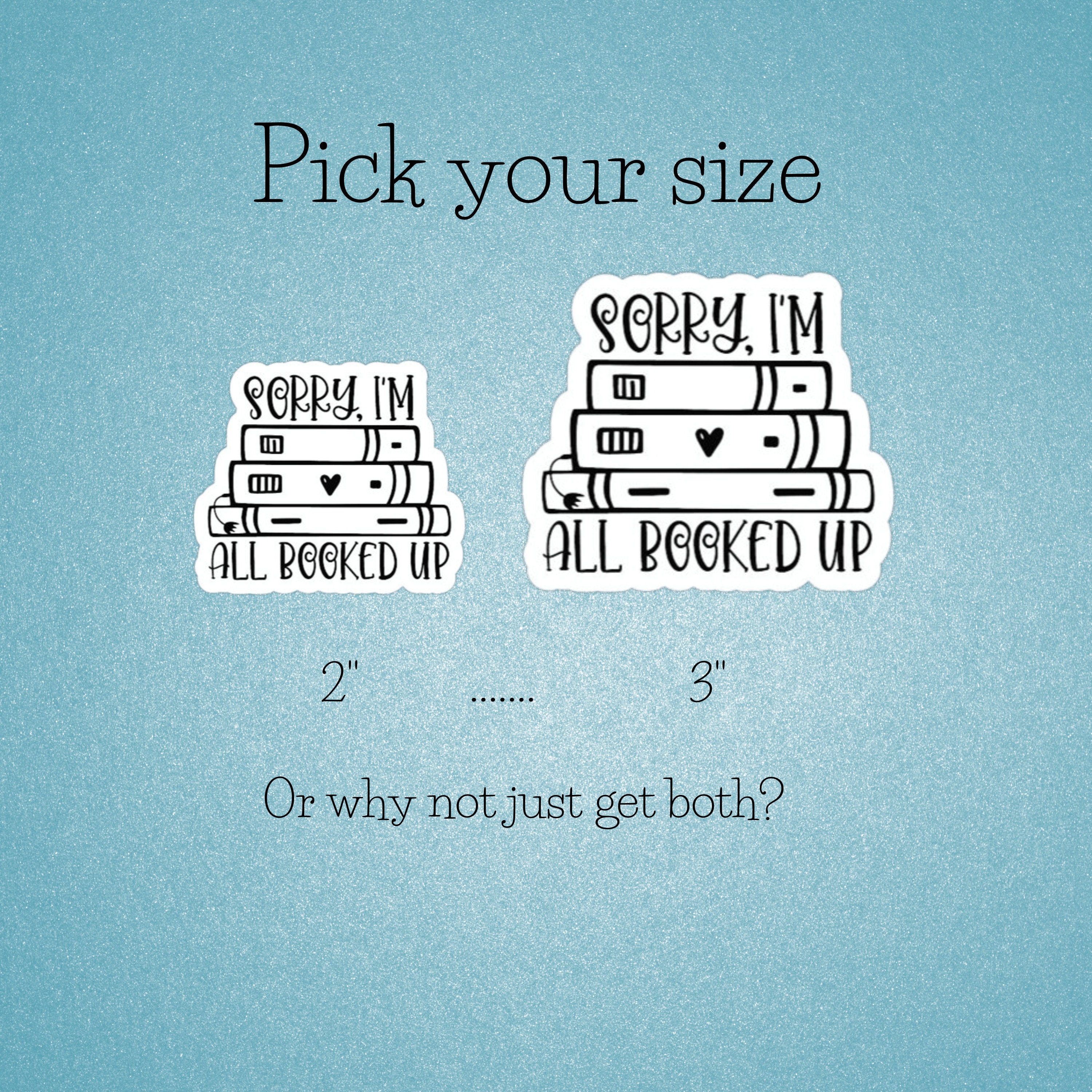 Sorry I'm All Booked up Vinyl Sticker Book Themed Water - Etsy