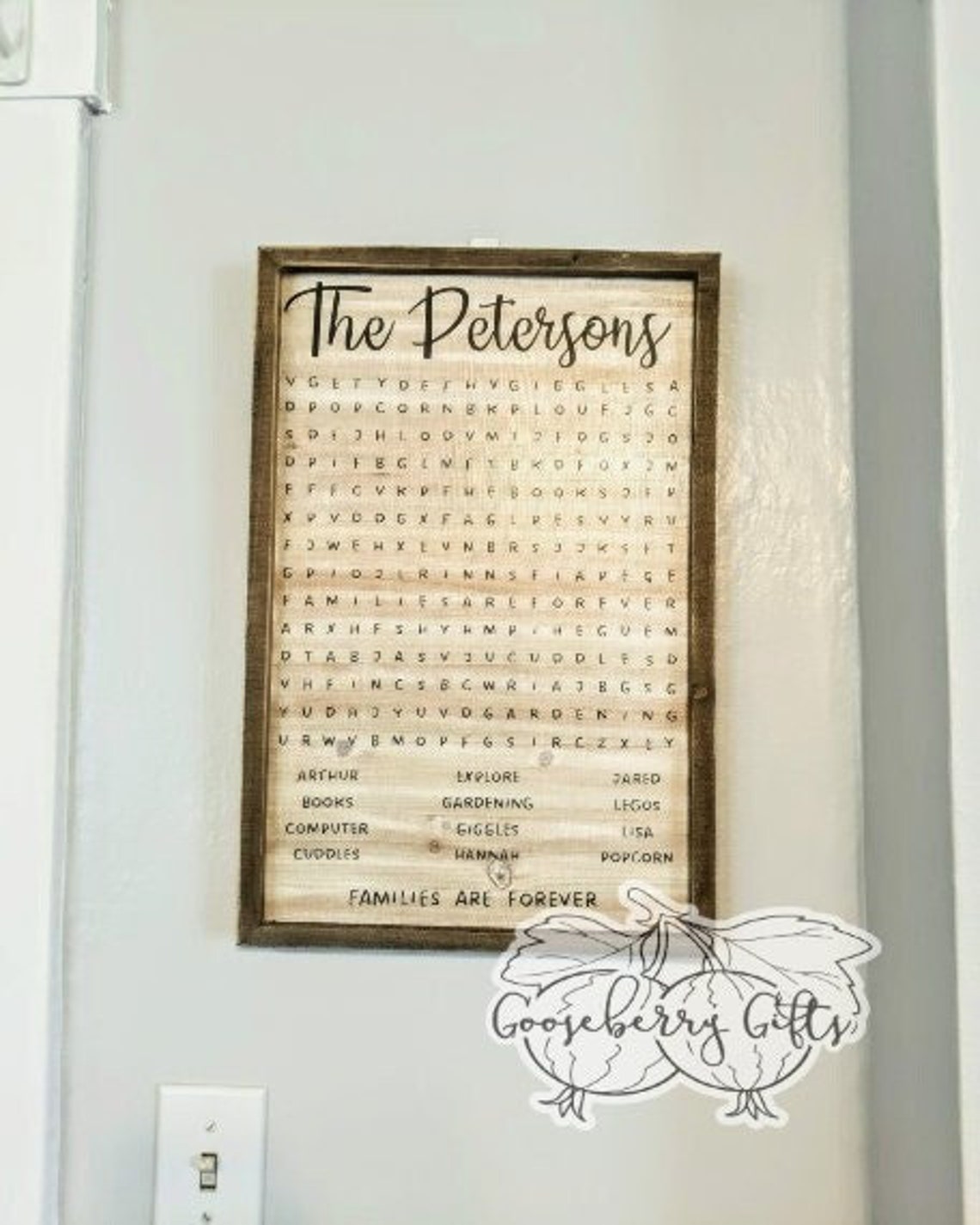 Personalized Family Word Search Sign - Etsy