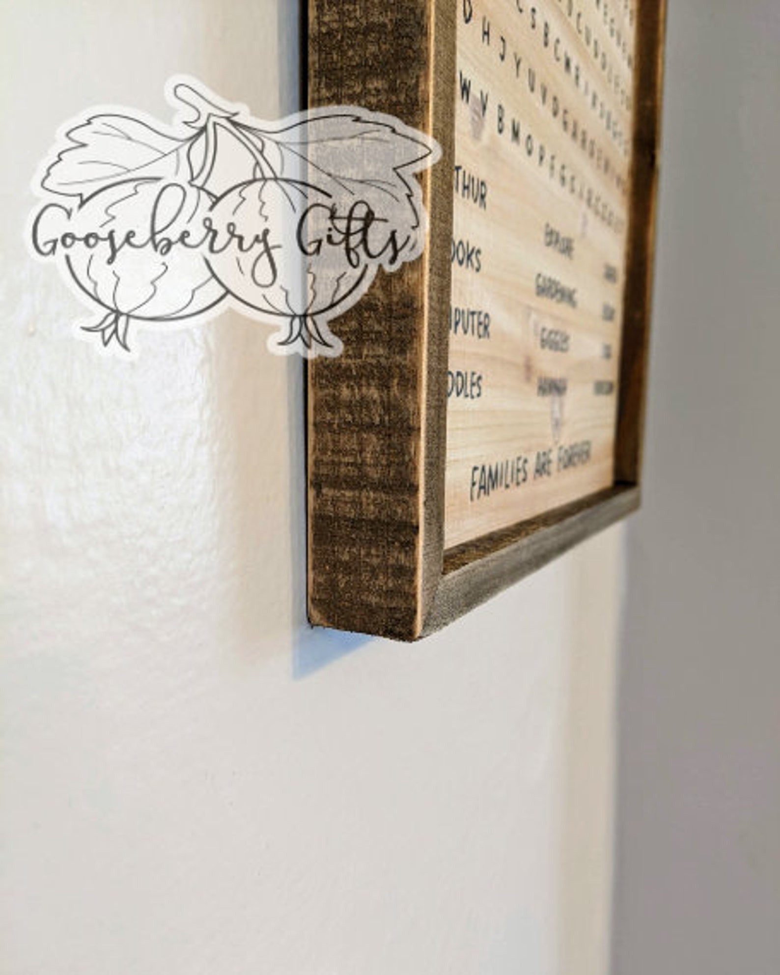 Personalized Family Word Search Sign | Unique Family Qualities and ...