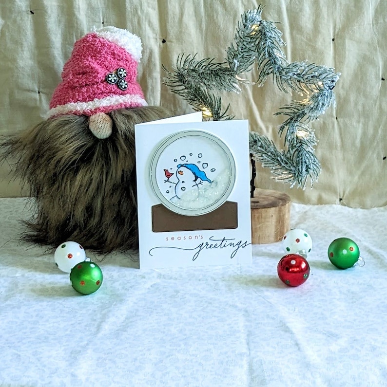 Interactive Snowman Shaker 5 Card Set | Winter Wonderland Snow Globe ...