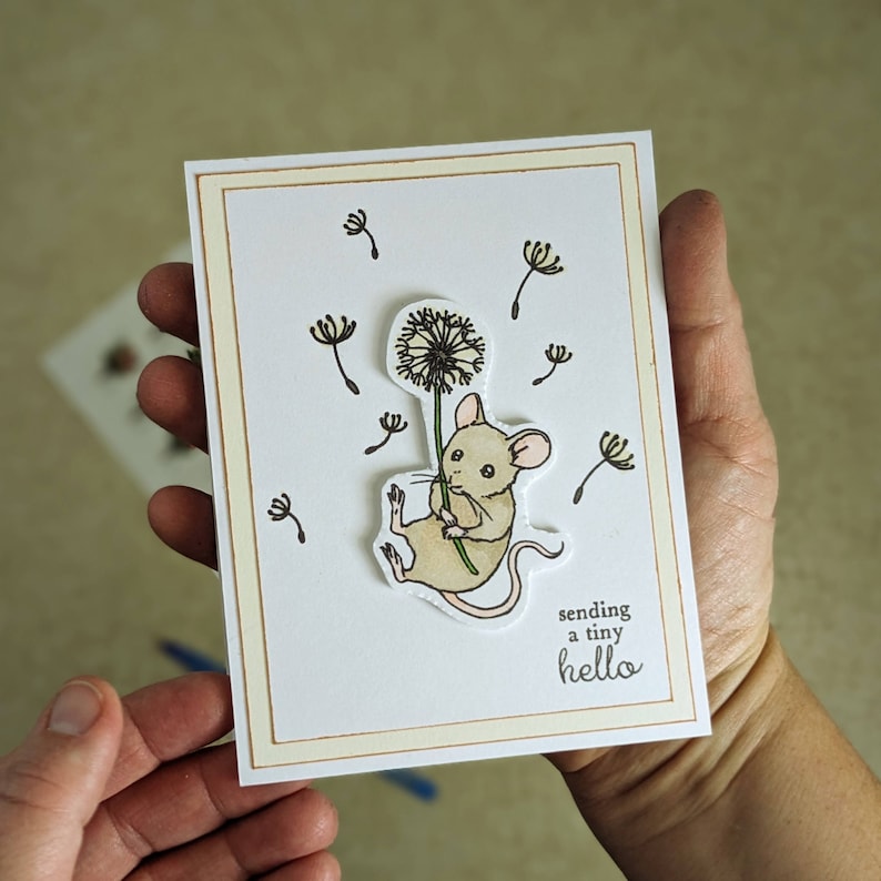 Little Brown Mouse Greeting Card Bundle | Farmhouse Dandelion Fluff ...