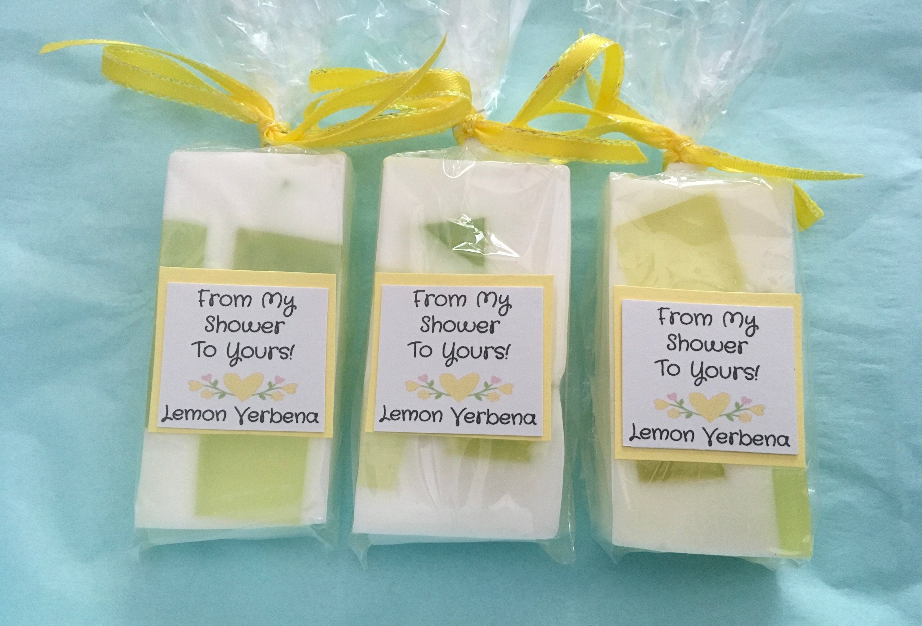 Set of 10 Lemon Verbena Guest Bar Size Soap Favors, Bridal Shower ...