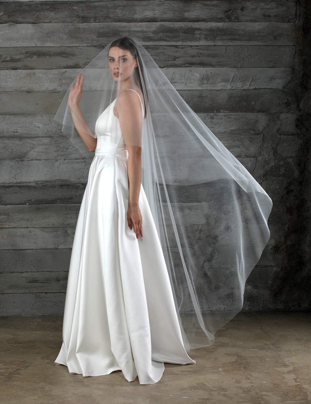 Two Tier Veil, White Wedding Veil, Wedding Veil, Bridal Veil, 2 Tier ...