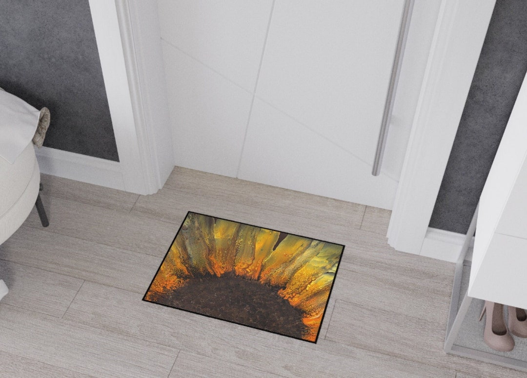 Sunflower Heavy Duty Floor Mat, Sunflower Throw Rug for Kitchen or ...