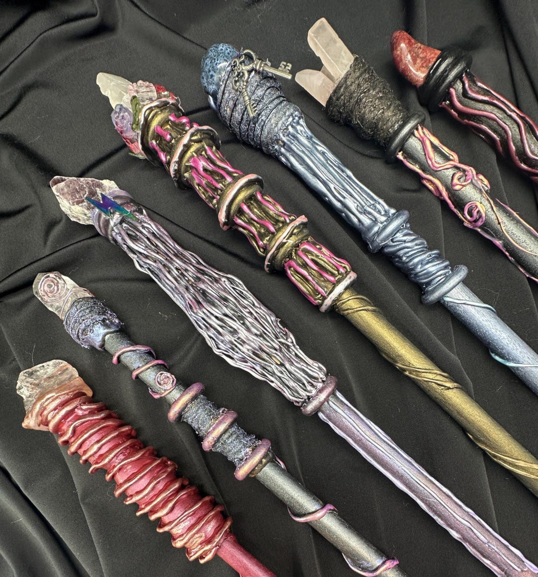 Handcrafted Magic Wand - Merlin Style Wand, Wizard, Witch - Witchcraft ...