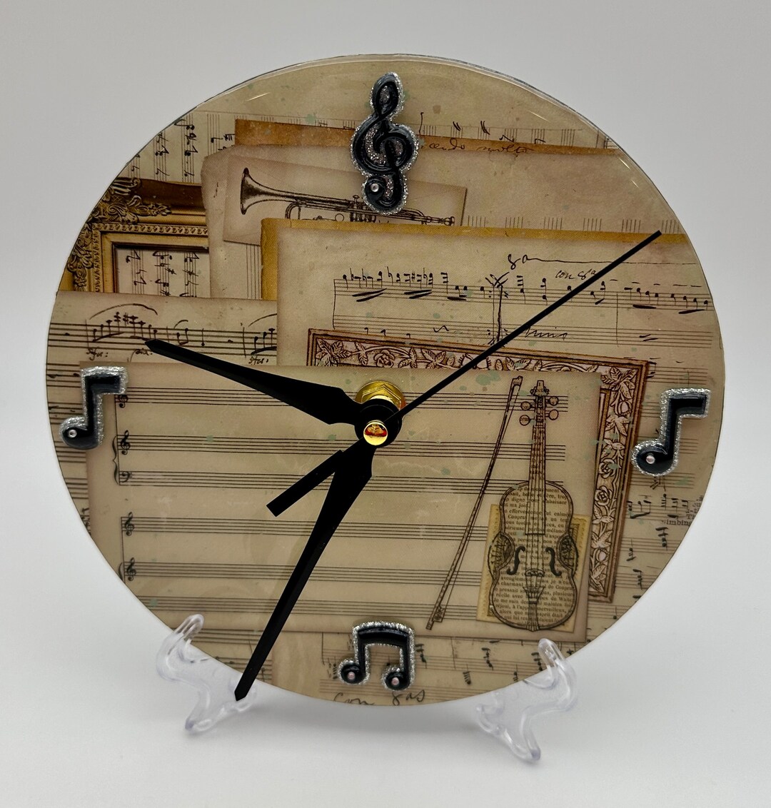Upcycled CD Clock 7 Desk/table Clock Repurposed CD Clock Unique, One-of ...