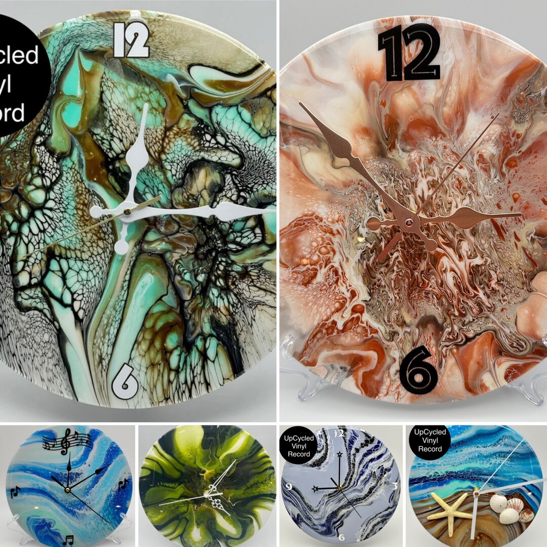 10 to 12 Wall, Desk or Table Clocks Upcycled, Repurposed Records Made ...