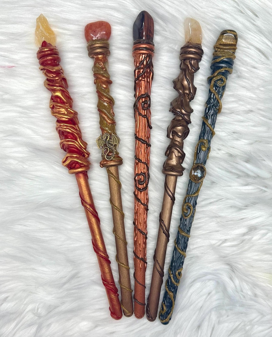 Handcrafted Magic Wand - Merlin Style Wand, Wizard, Witch - Witchcraft ...
