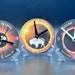 5 Eclipse Desk or Table Clock. Upcycled CD Clock, Repurposed CD Clock ...