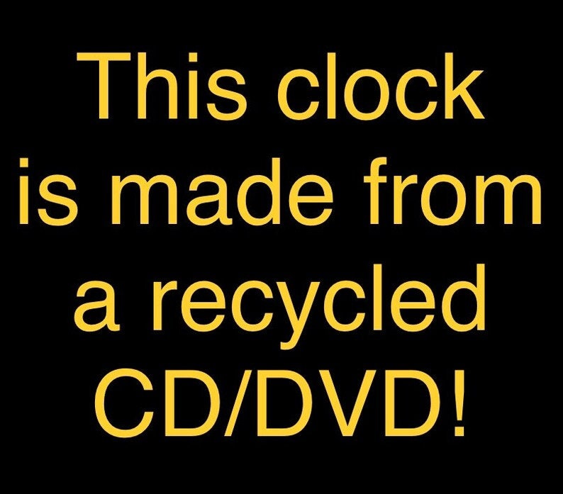Upcycled CD Clock 7 Desk/table Clock Repurposed CD Clock Unique, One-of ...