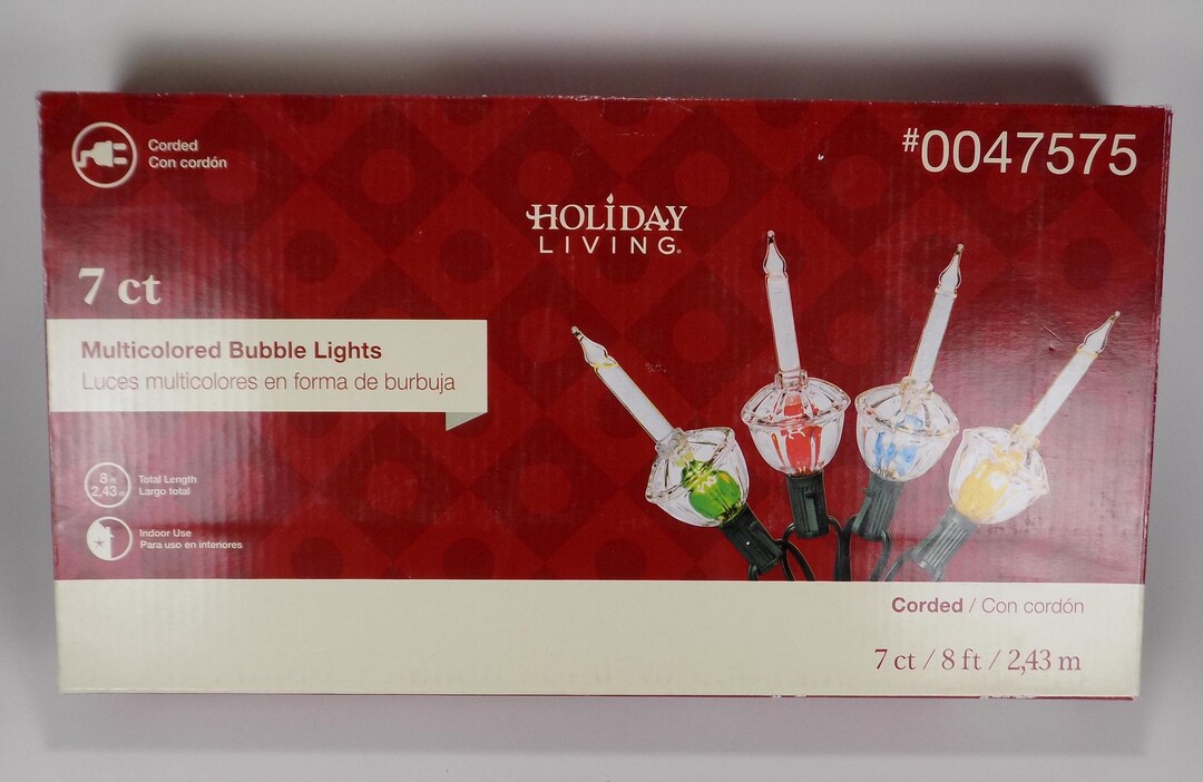 Christmas Tree Bubble Lights String Clear Crystal Bubbler Holiday ...