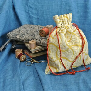 Handprinted Draw-string Bag - Etsy