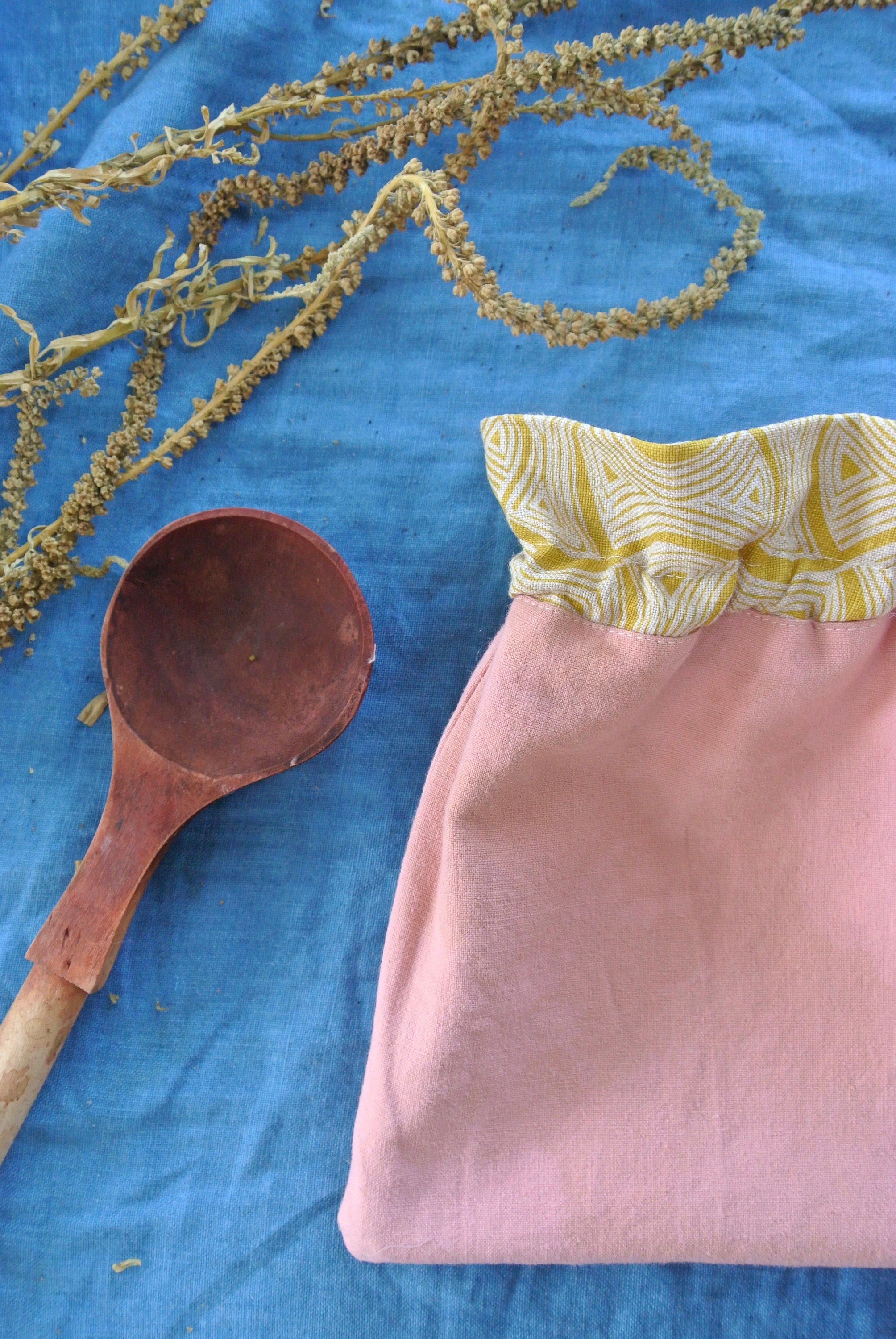 Handprinted Draw-string Bag - Etsy