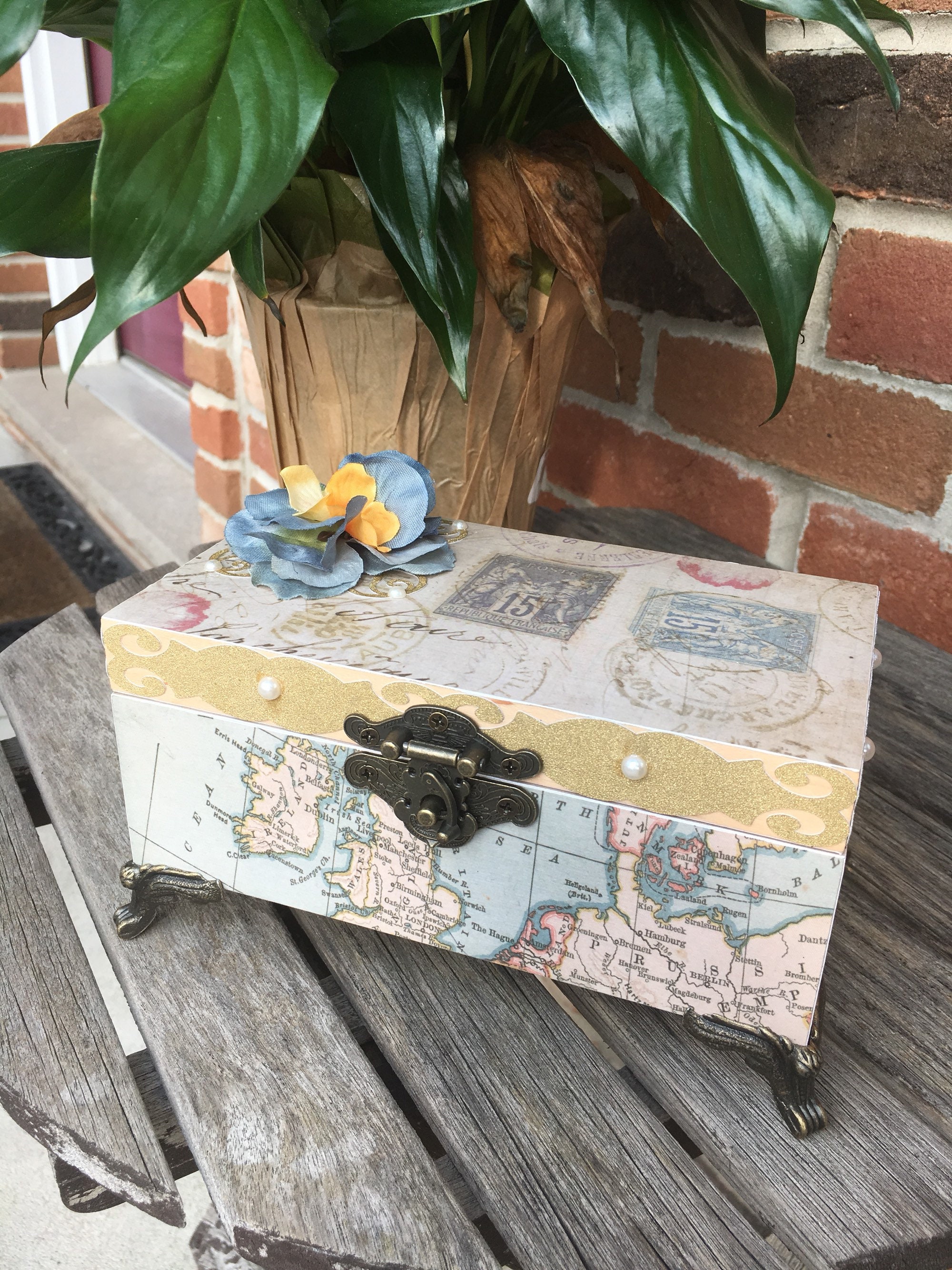 European Map Decorative Box - Etsy