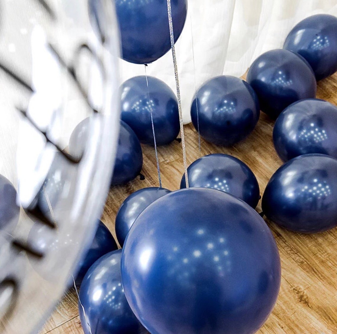 12 Metallic Blue Balloons Set of 10 Pieces Premium - Etsy