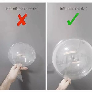 Set of 10 Balloons - 36" 18" or 10" Clear Balloon - Bubble Balloon ...